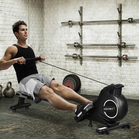 Genki Rowing Machine Rower Magnetic Resistance Workout Foldable Home ...