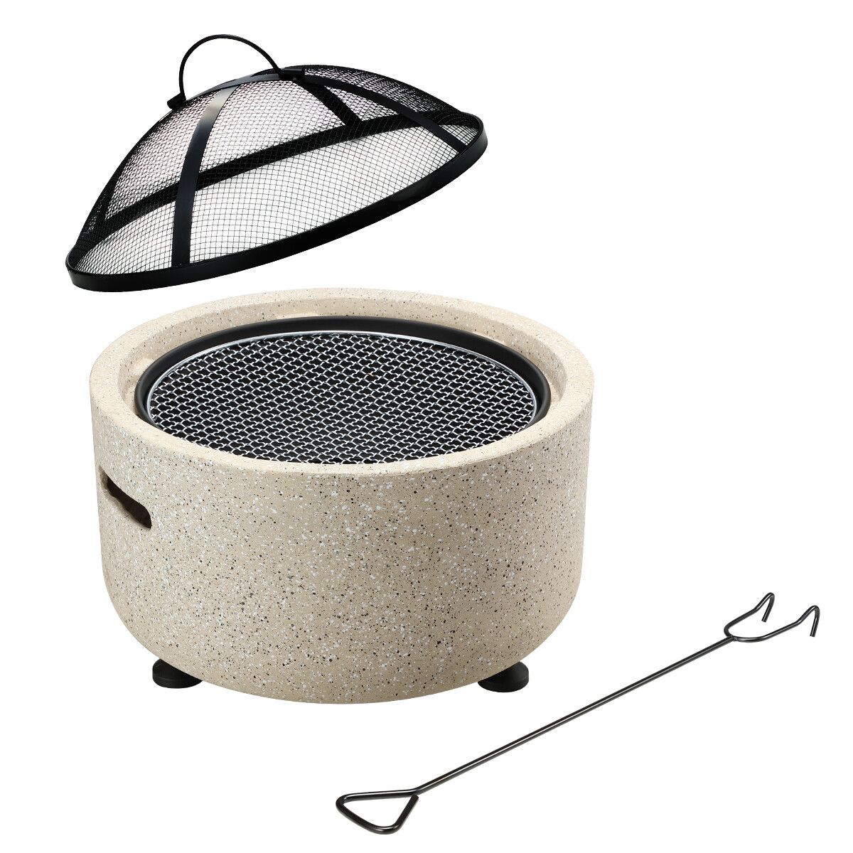 MgO Fire Pit BBQ Smoker Outdoor Fireplace Portable Patio Heater Brazier ...