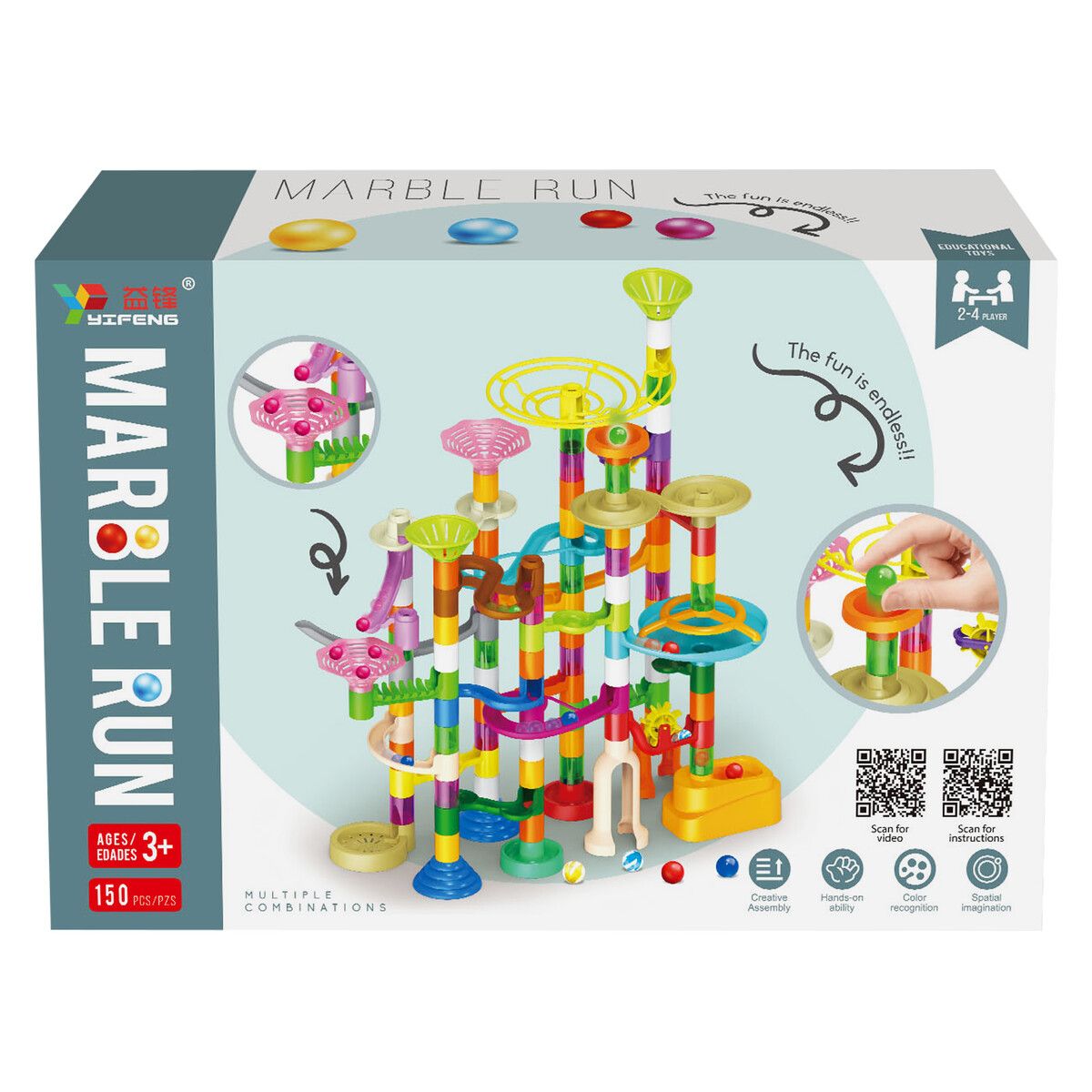 Marble Run Game Race Educational Brain Logic STEM Toy Track Blocks ...