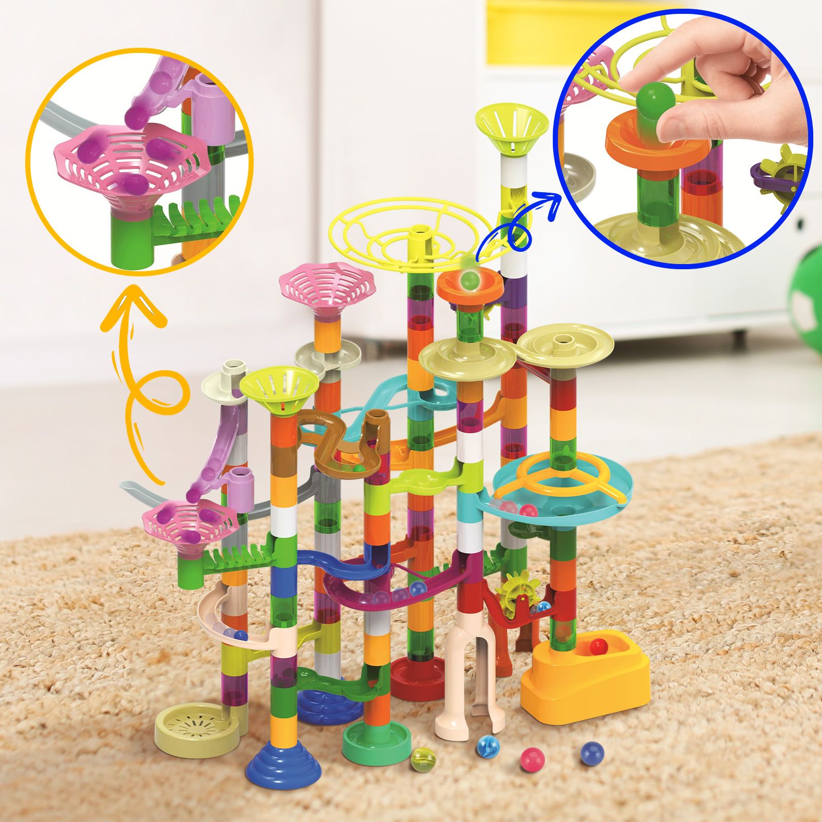 Marble Run Game Race Educational Brain Logic STEM Toy Track Blocks ...