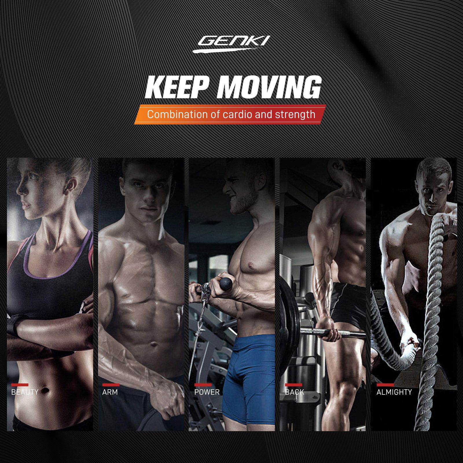 Genki Multi Function Weight Station Home Gym Equipment Exercise Workout ...