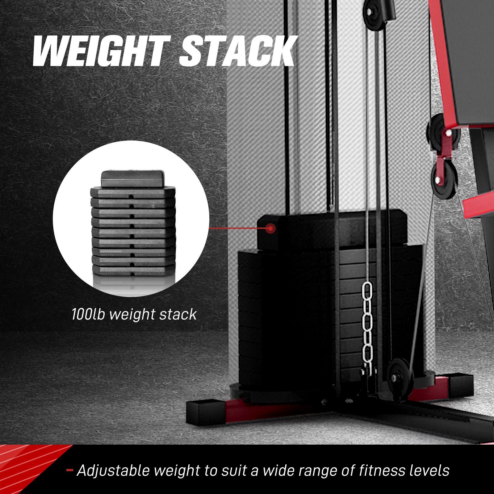 Genki Multi Function Weight Station Home Gym Equipment Exercise Workout ...