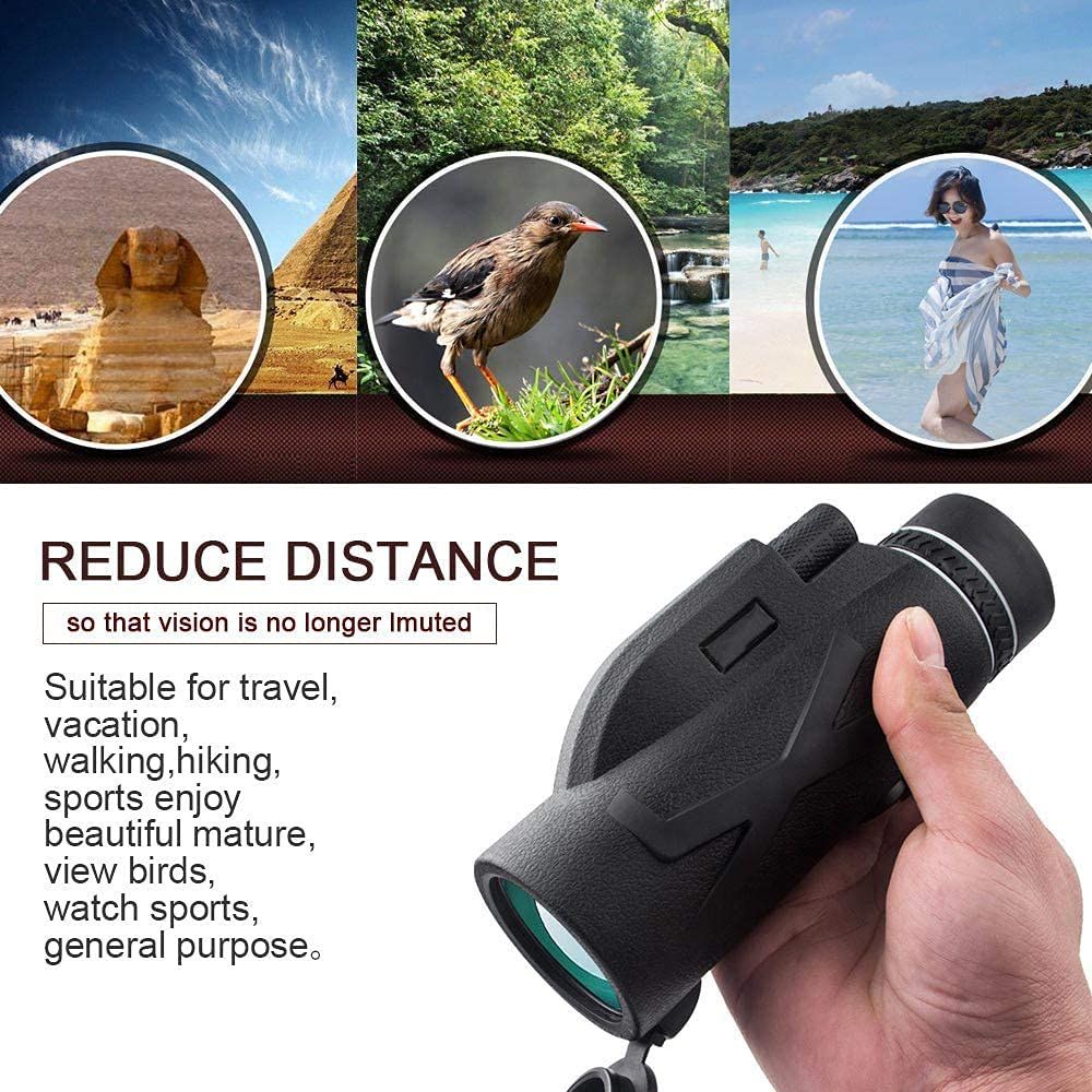 Monocular Telescope, 80X100 Zoom HD Handheld Monocular Support Mobile ...