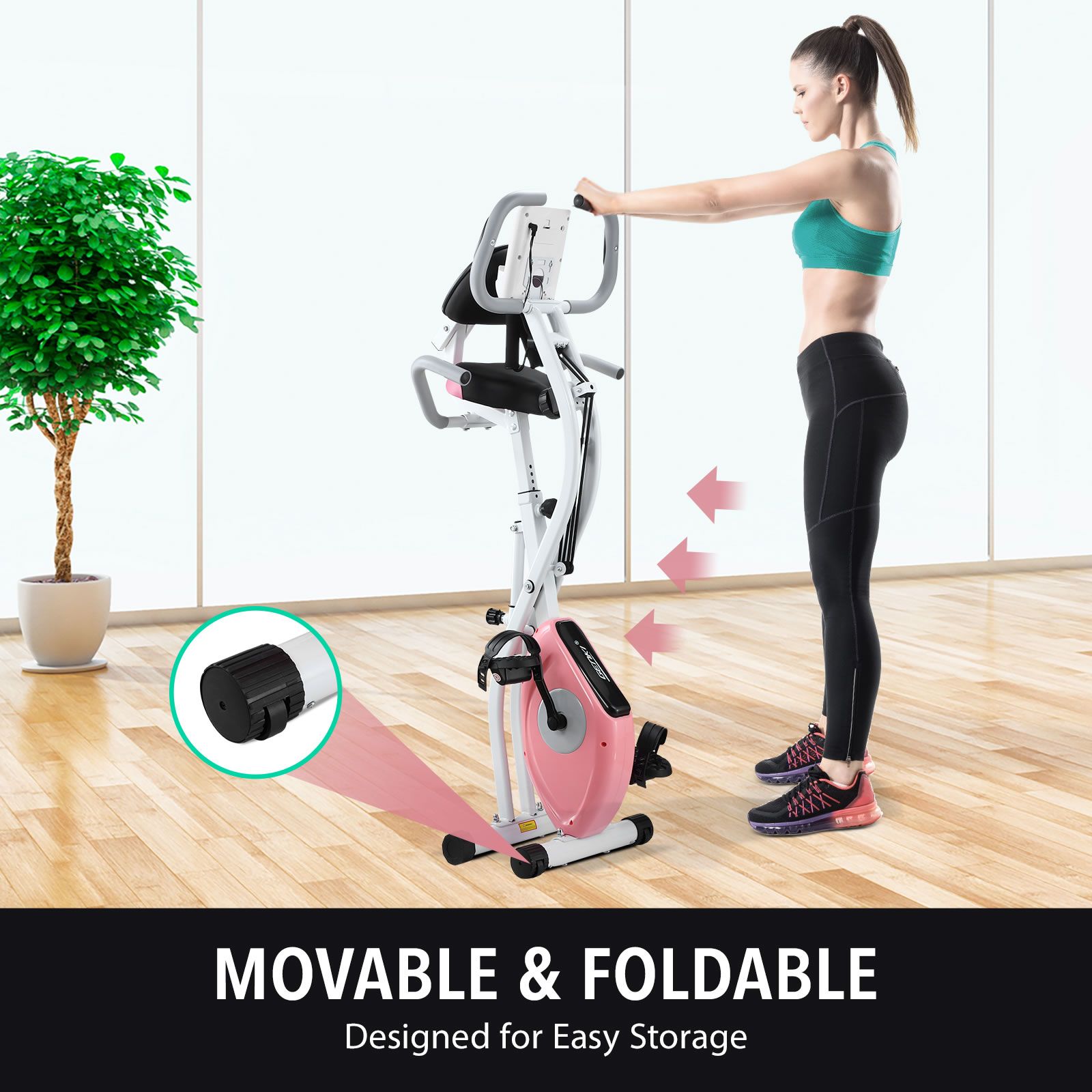 3 In 1 Exercise X Bike Trainer Recumbent Home Gym Fitness Workout ...