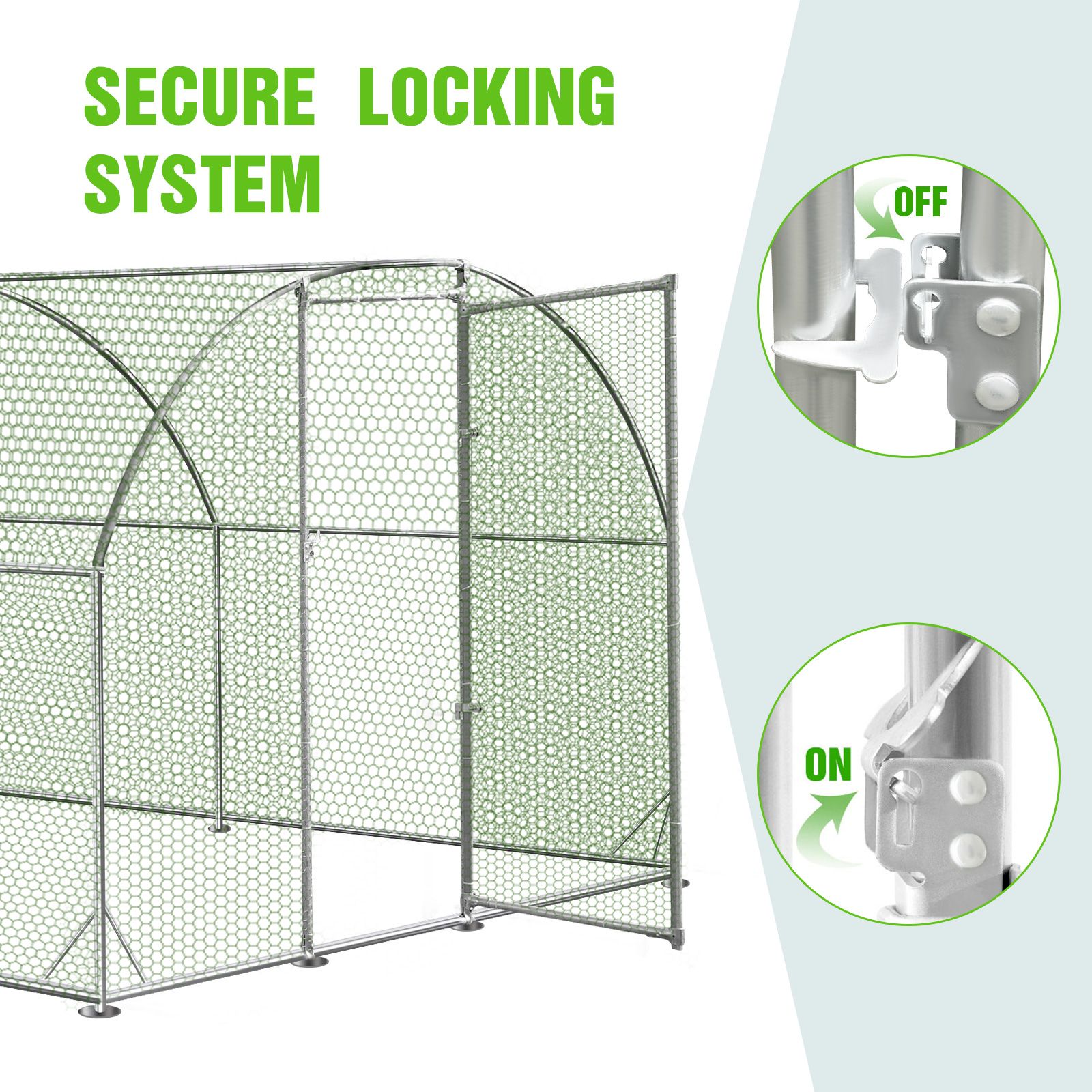 Chicken Coop Run Chook Pen Shelter Walk In Rabbit Hutch Dog Cat ...