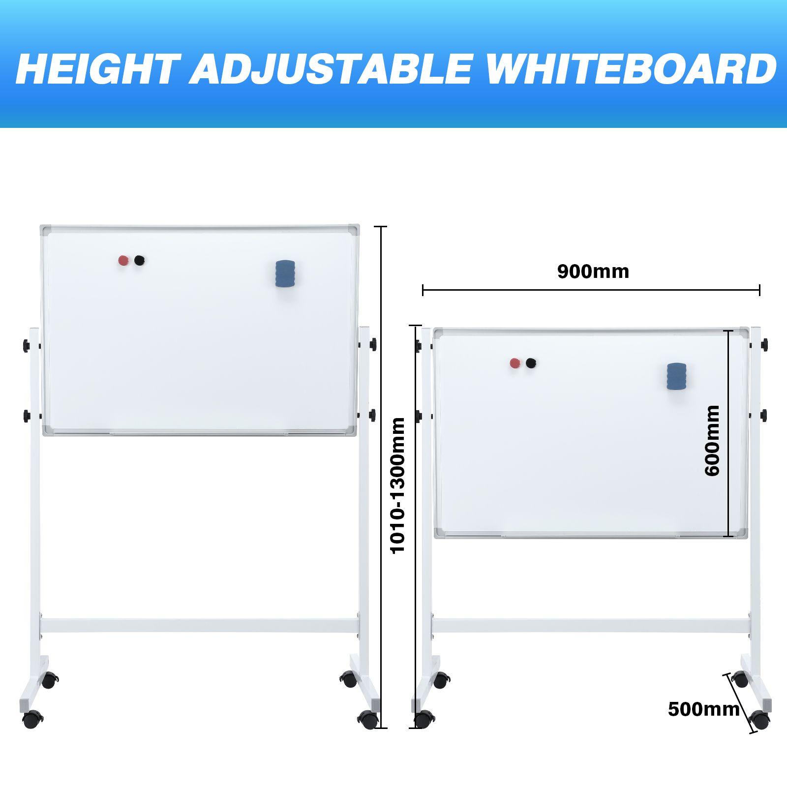 Double Sided Magnetic Whiteboard Interactive Mobile White Board Dry ...