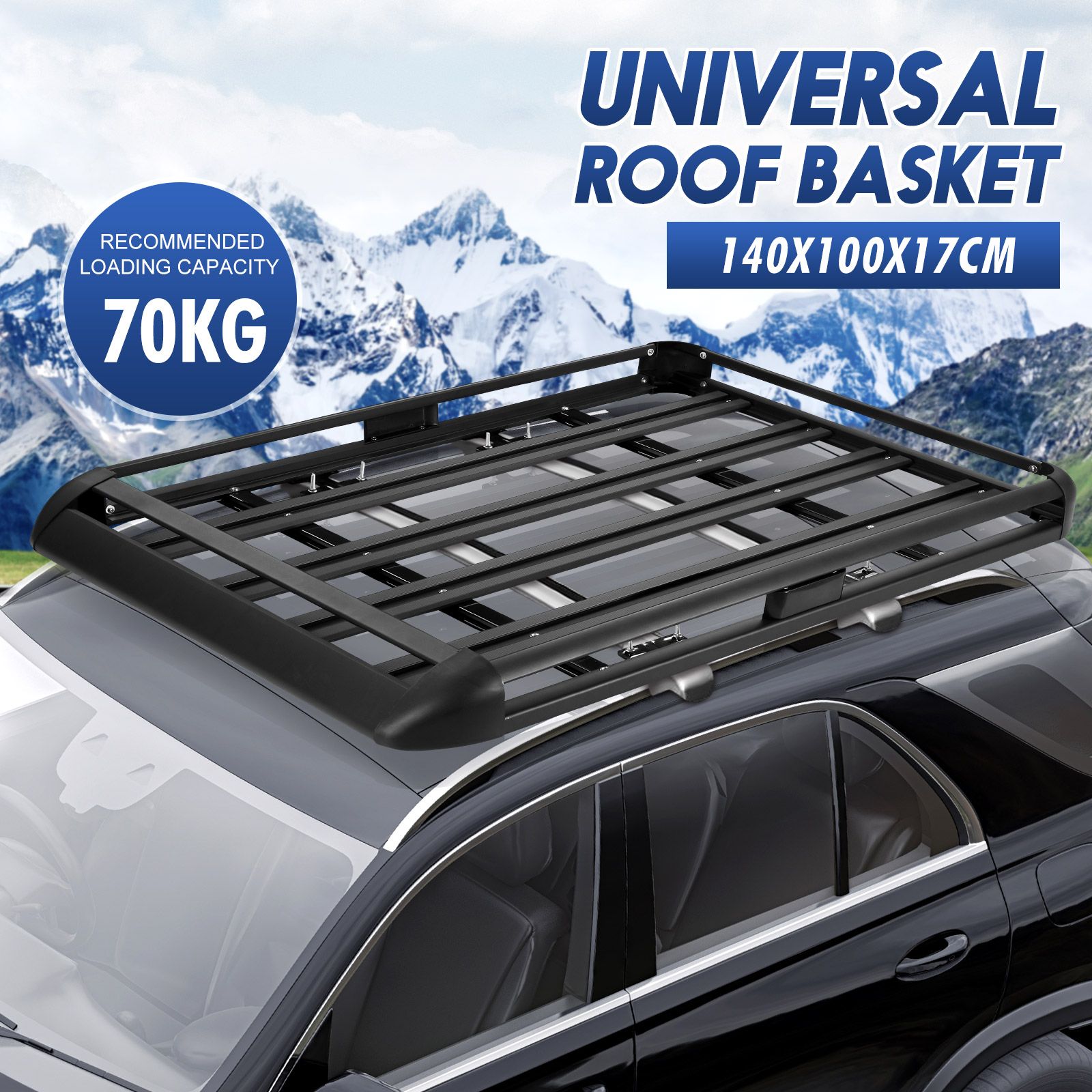 Universal Roof Rack Basket Luggage Carrier Cargo Holder Storage for Car ...