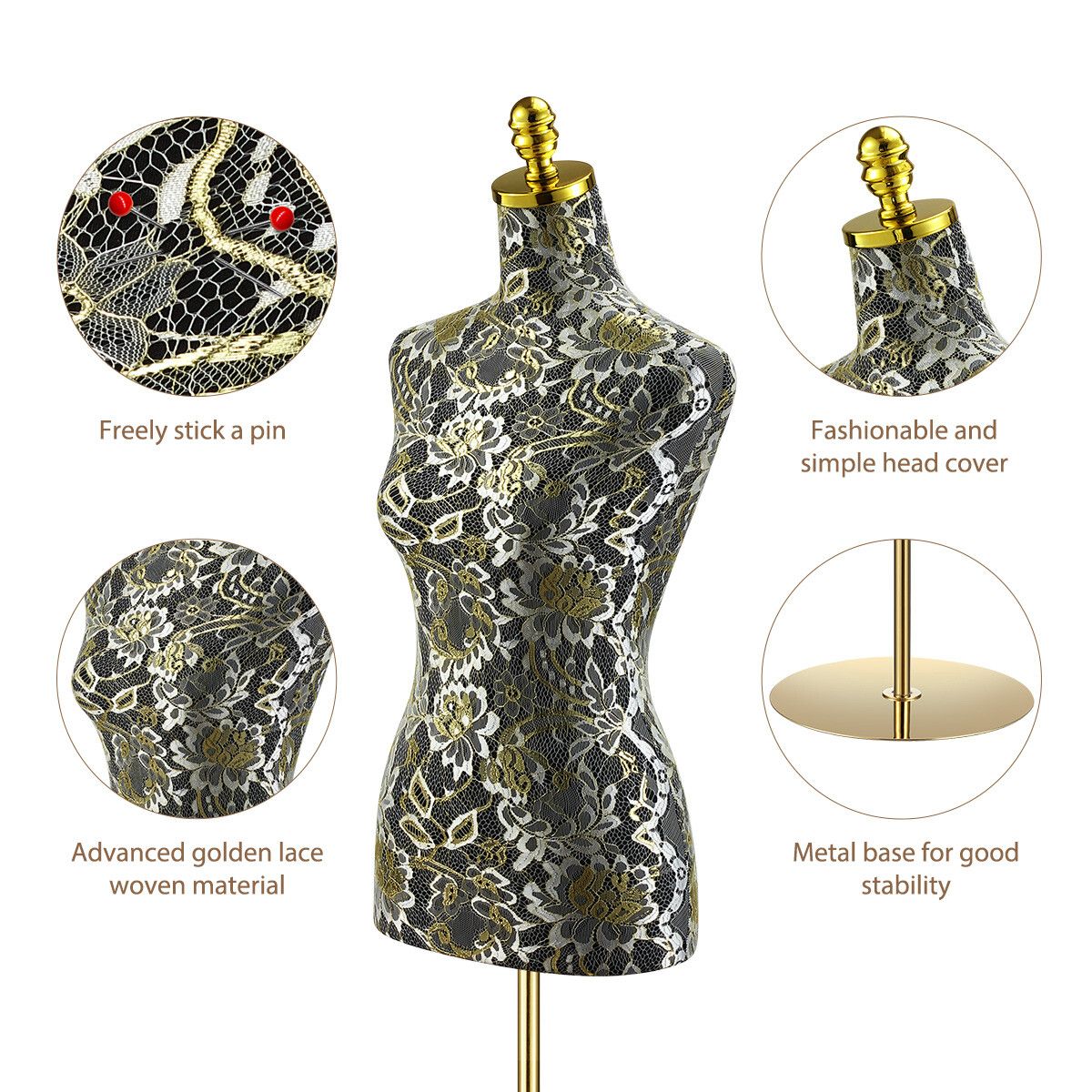 Female Mannequin Manikin Display Stand Tailor Torso Dummy Dressmaker ...