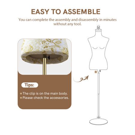 Female Mannequin Dressmaker Torso Manikin Tailor Display Stand Dummy ...