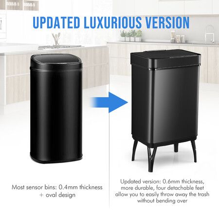 60L Sensor Recycling Bin Touchless Rubbish Trash Dustbin Kitchen Waste ...