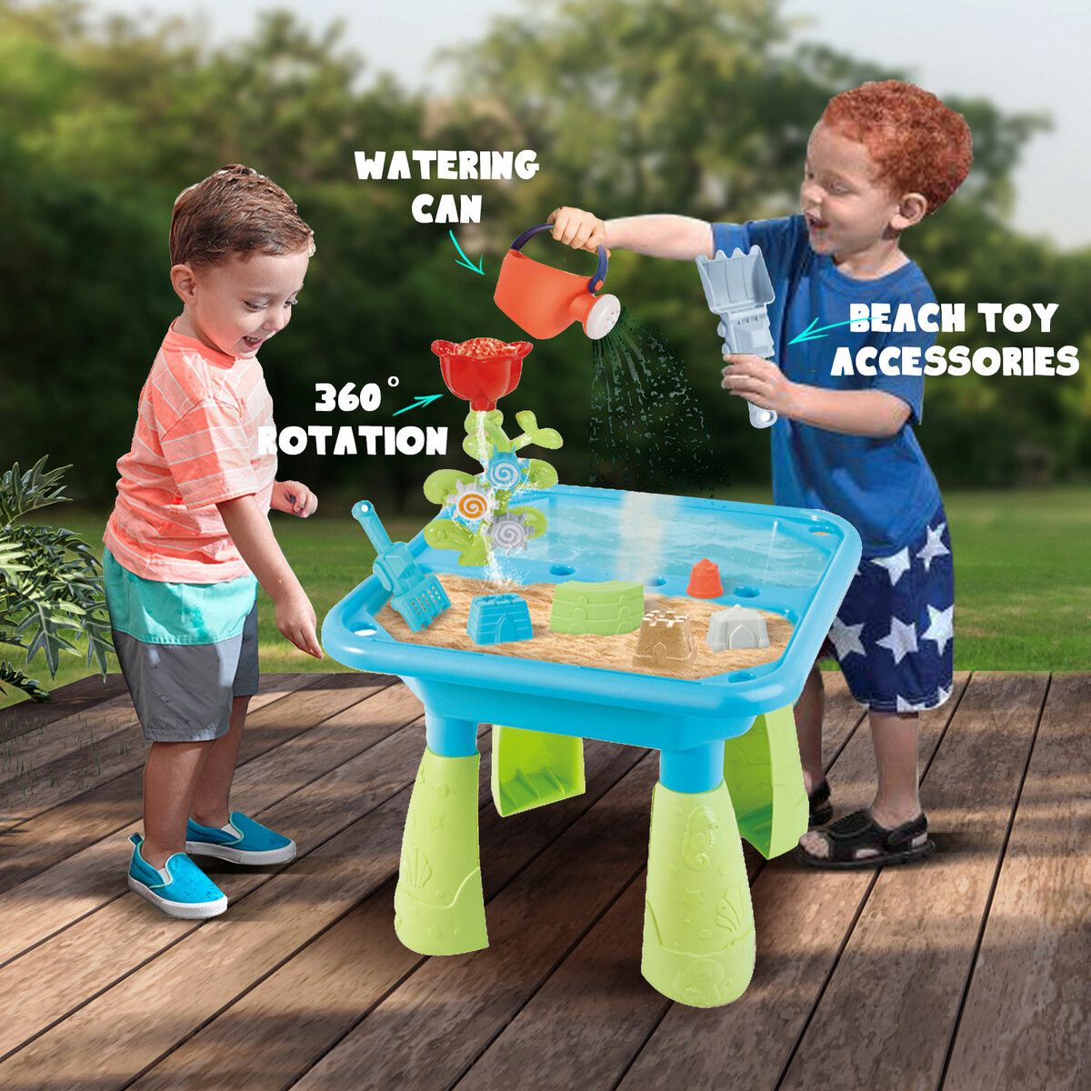 Kids Water Sand Play Table Sandpit Beach Swimming Pool Toys Outdoor ...
