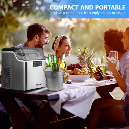 20kg Ice Maker Machine Clear Cube Making Countertop Home Commercial 2 ...