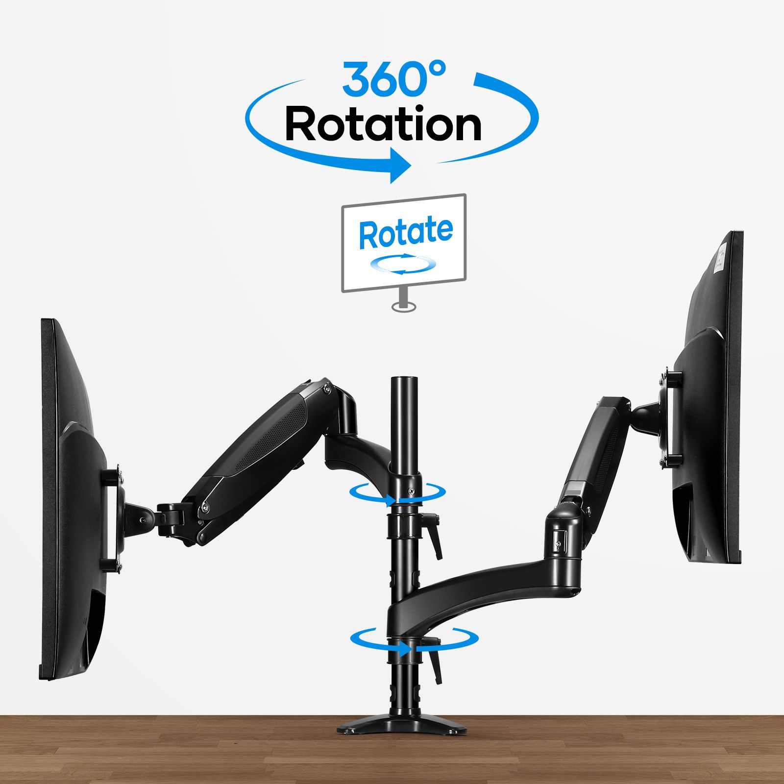 Monitor Arm Stand 2 In 1 Laptop Tray Riser Desk VESA Mount Computer ...