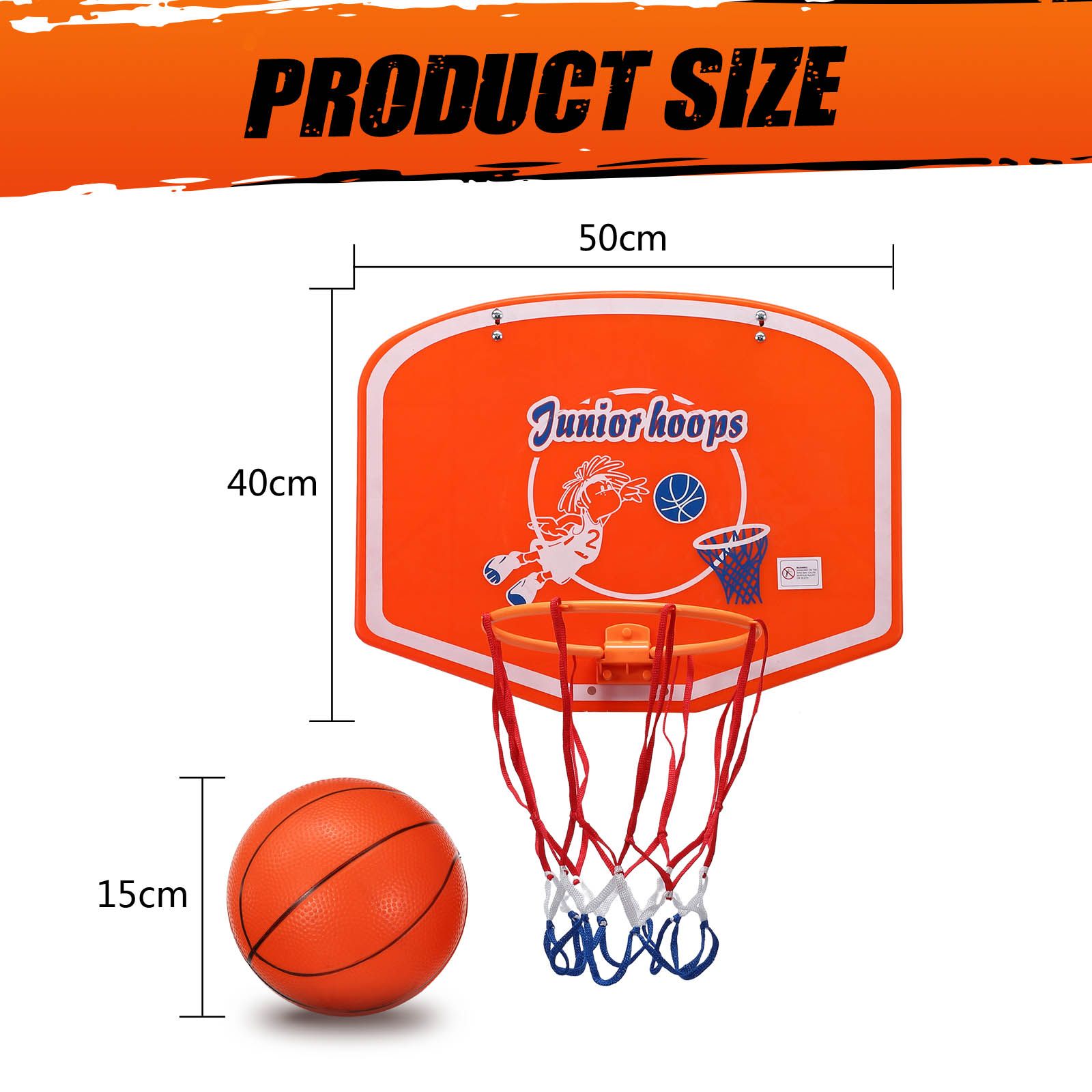 Basketball Hoop Mini Ring System Set Net Door Wall Mounted Backboard ...