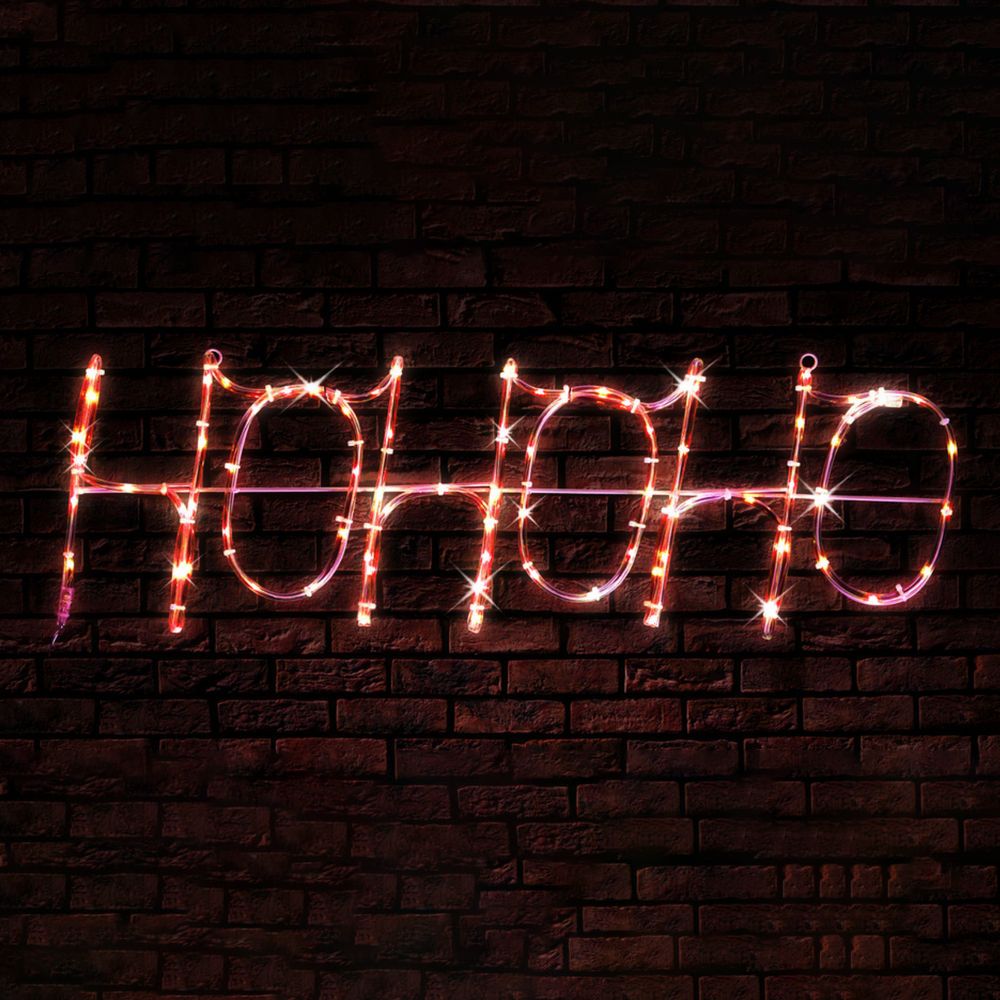 NEW Stockholm Christmas Lights Solar LED Tubelight HoHoHo Red 72x22cm ...