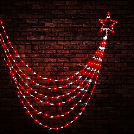 NEW Stockholm Christmas Lights 3 Metre Waterful Star Light Red & White ...