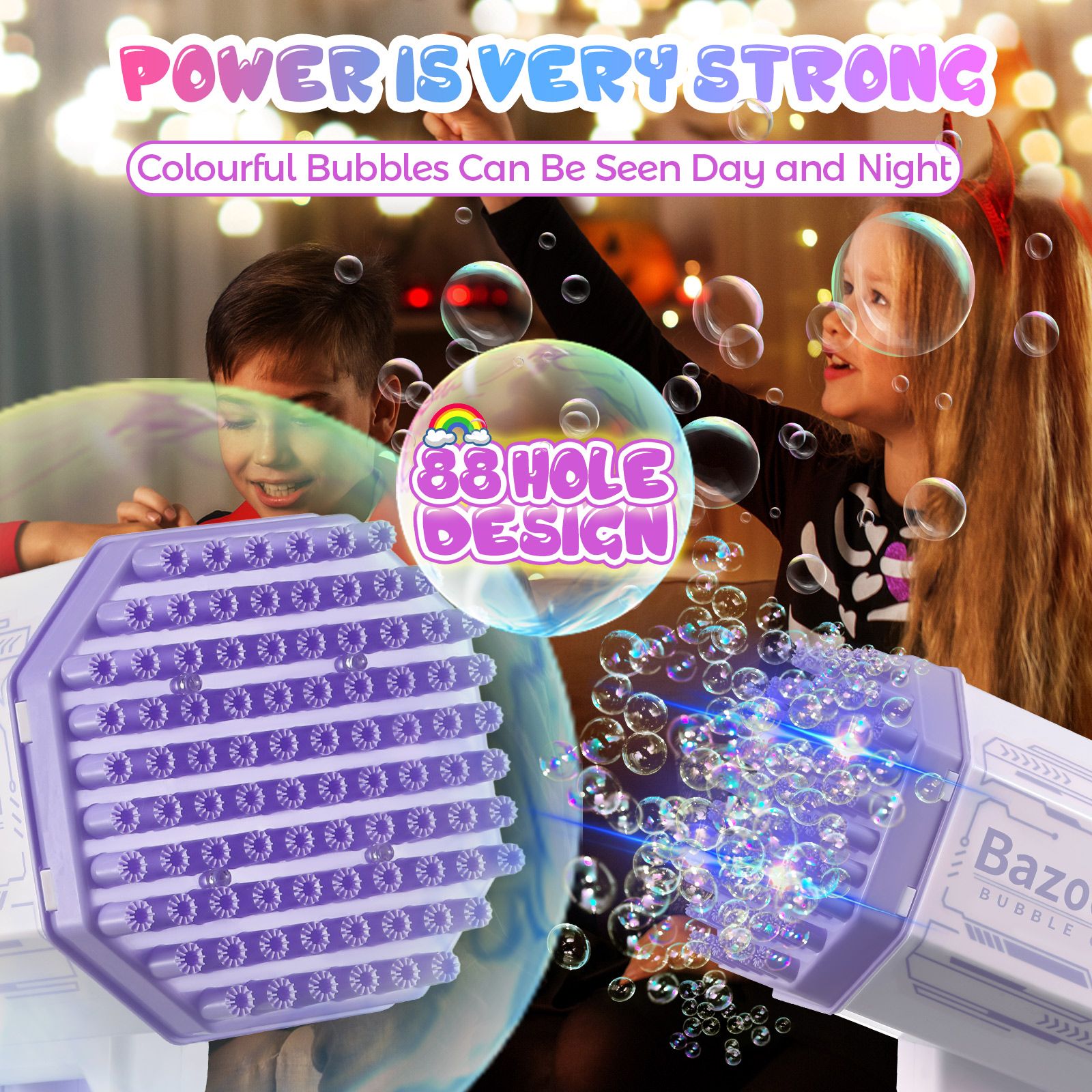 Rocket Bubble Gun Soap Machine Blower Launcher Maker Toy with LED ...