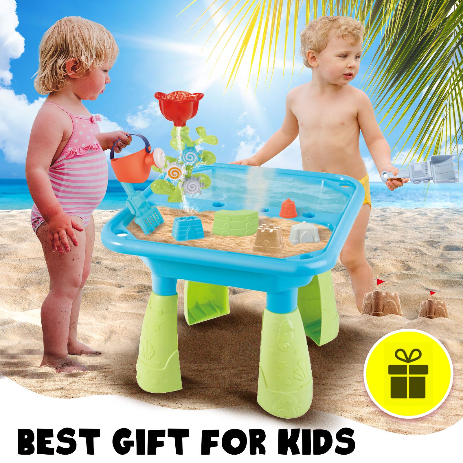 Kids Water Sand Play Table Sandpit Beach Swimming Pool Toys Outdoor ...
