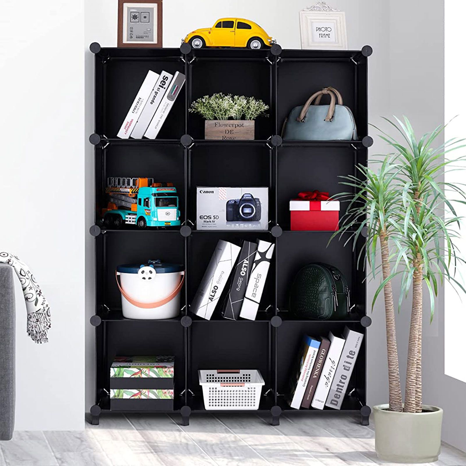 25 Cube Storage Shelves DIY Shelving Unit Bookshelf Cabinet Toy Display ...