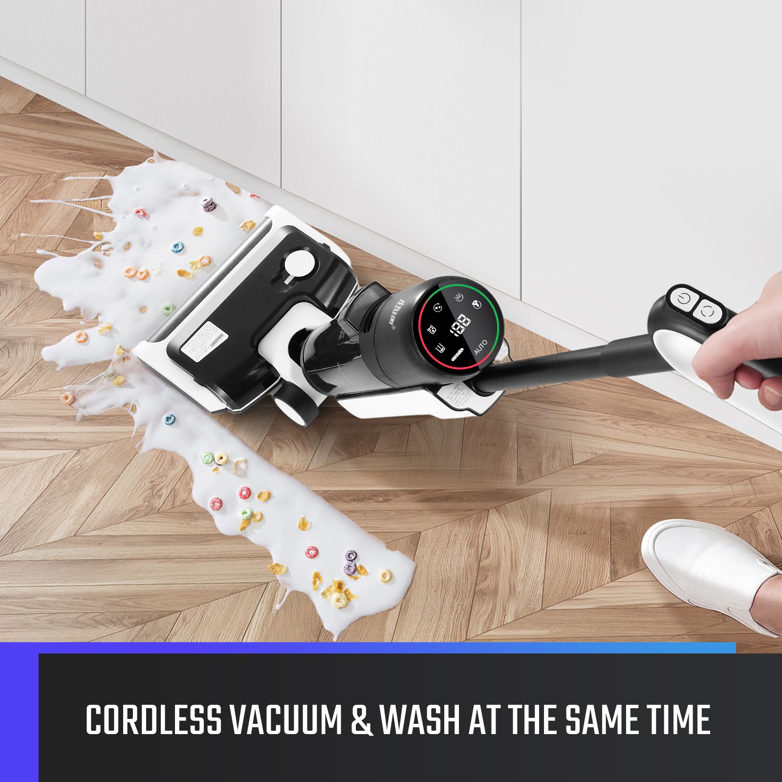 Cordless Vacuum Floor Cleaner Portable Hard Wet Dry Cleaning Machine ...