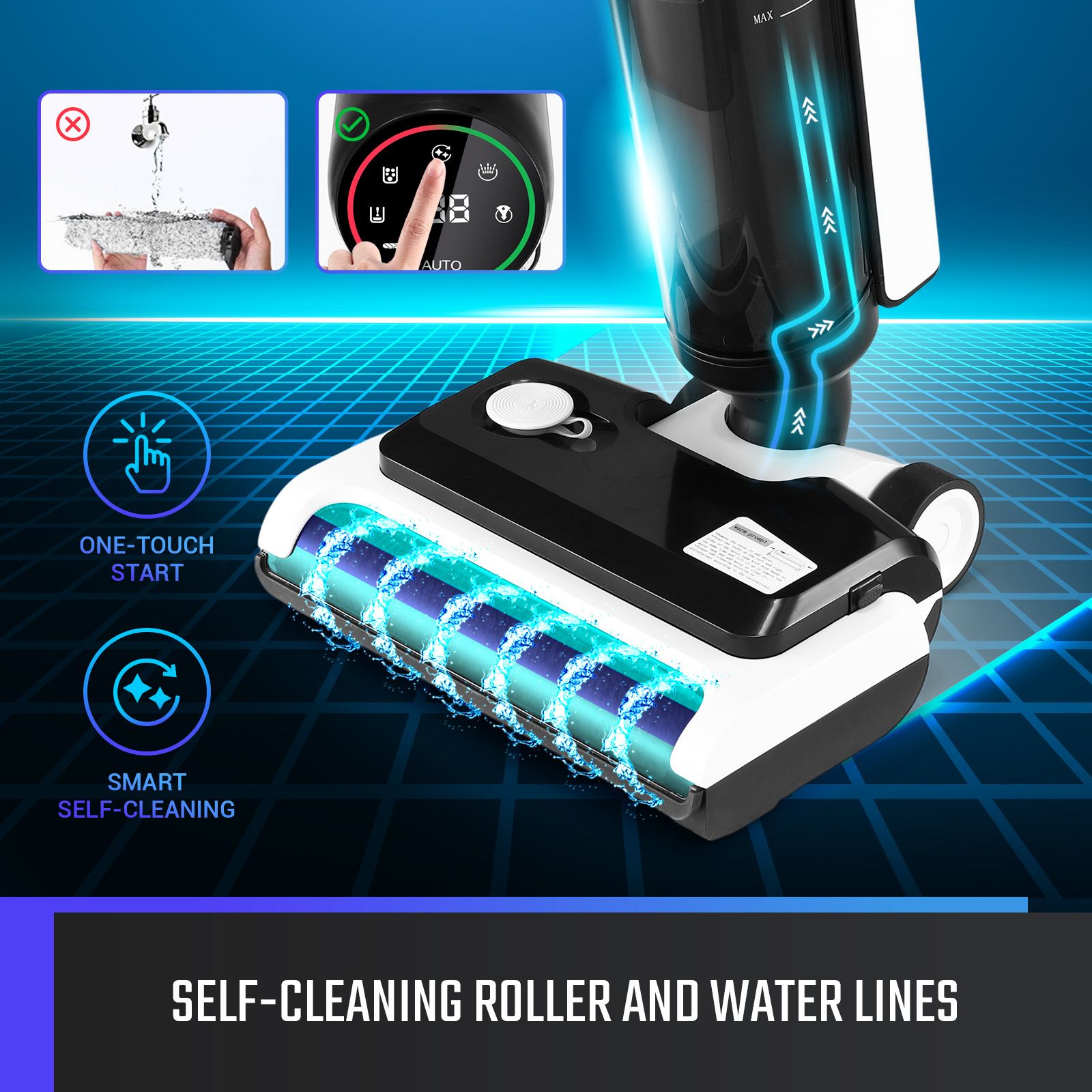 Cordless Vacuum Floor Cleaner Portable Hard Wet Dry Cleaning Machine ...