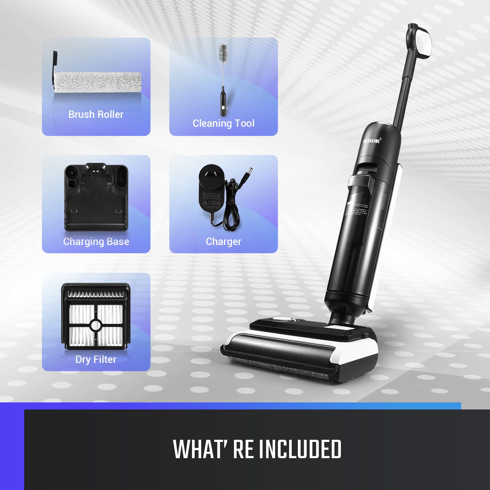 Cordless Vacuum Floor Cleaner Portable Hard Wet Dry Cleaning Machine ...