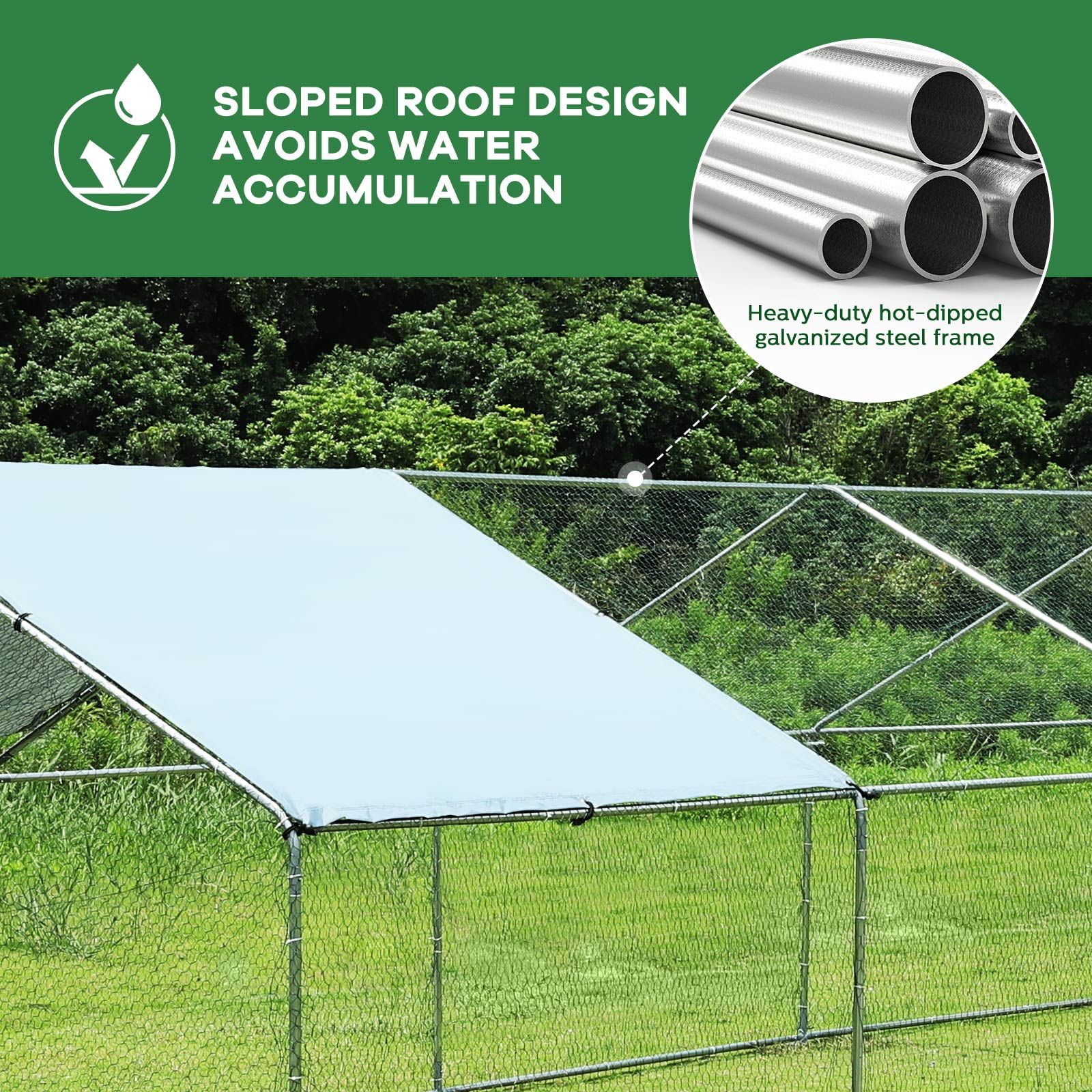 Chicken Coop Run Chook Pen Walk In Shelter Rabbit House Hutch Cat Dog ...