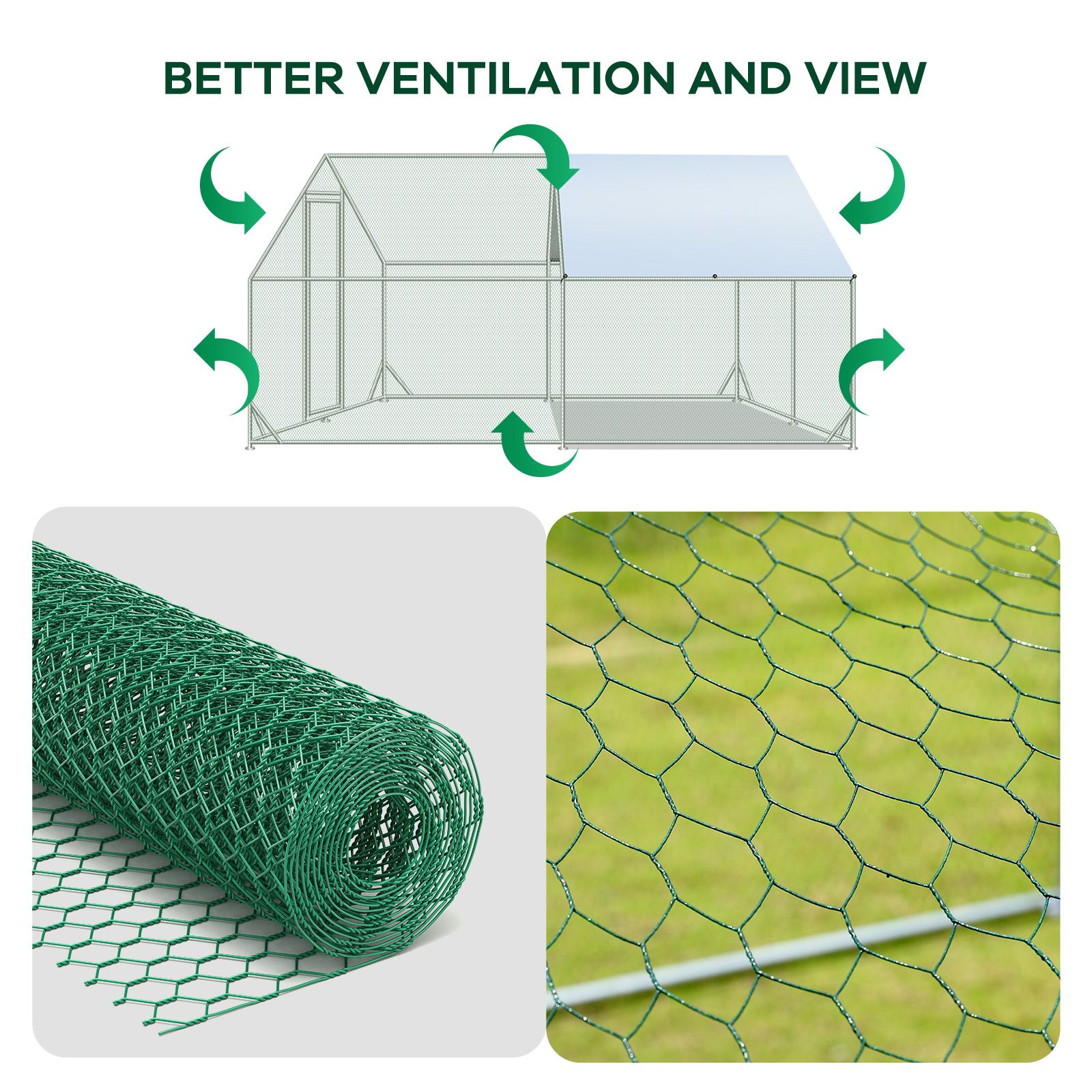 Chicken Coop Run Chook Pen Walk In Shelter Rabbit House Hutch Cat Dog ...