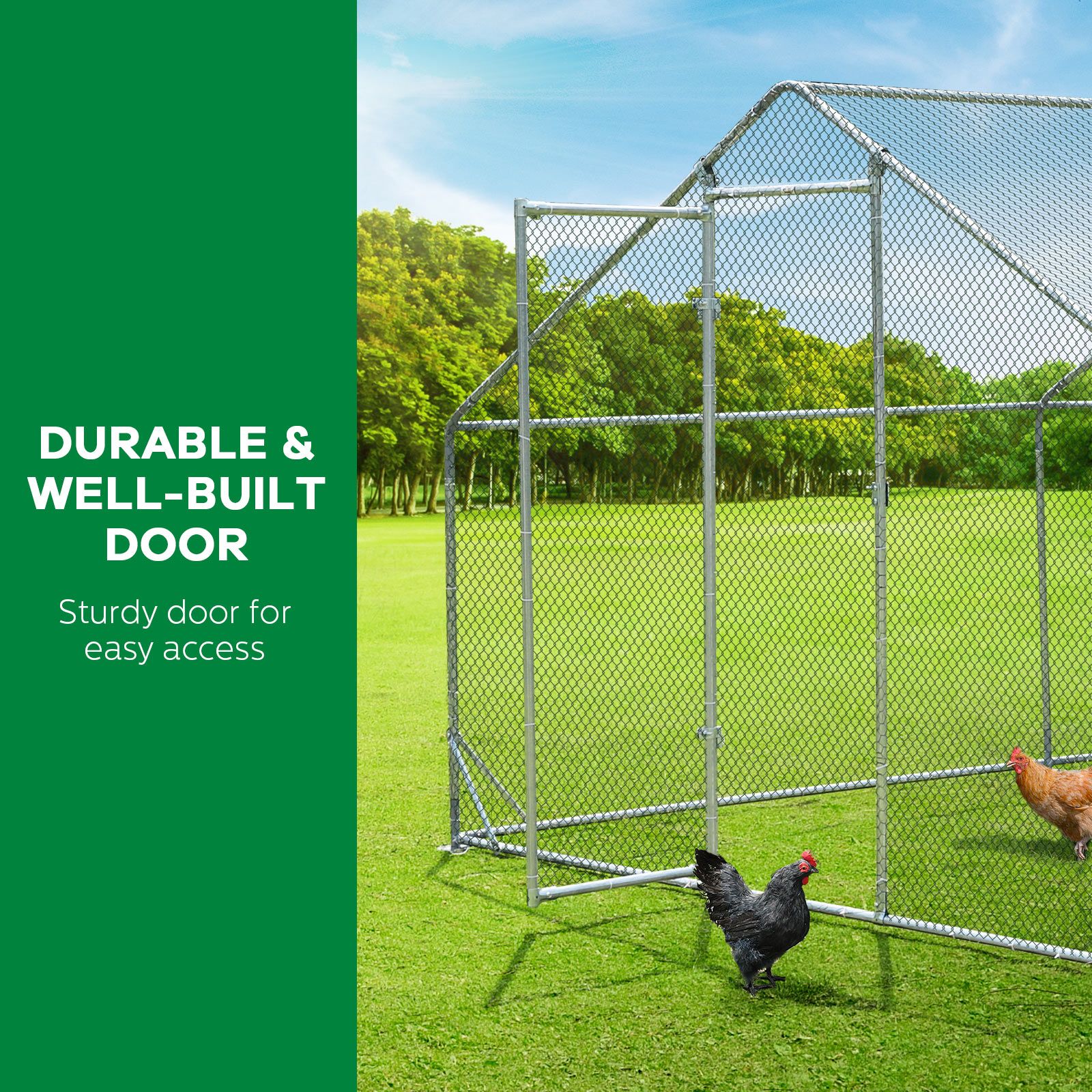 Chicken Coop Run Chook Pen Walk In Shelter Rabbit House Hutch Cat Dog ...