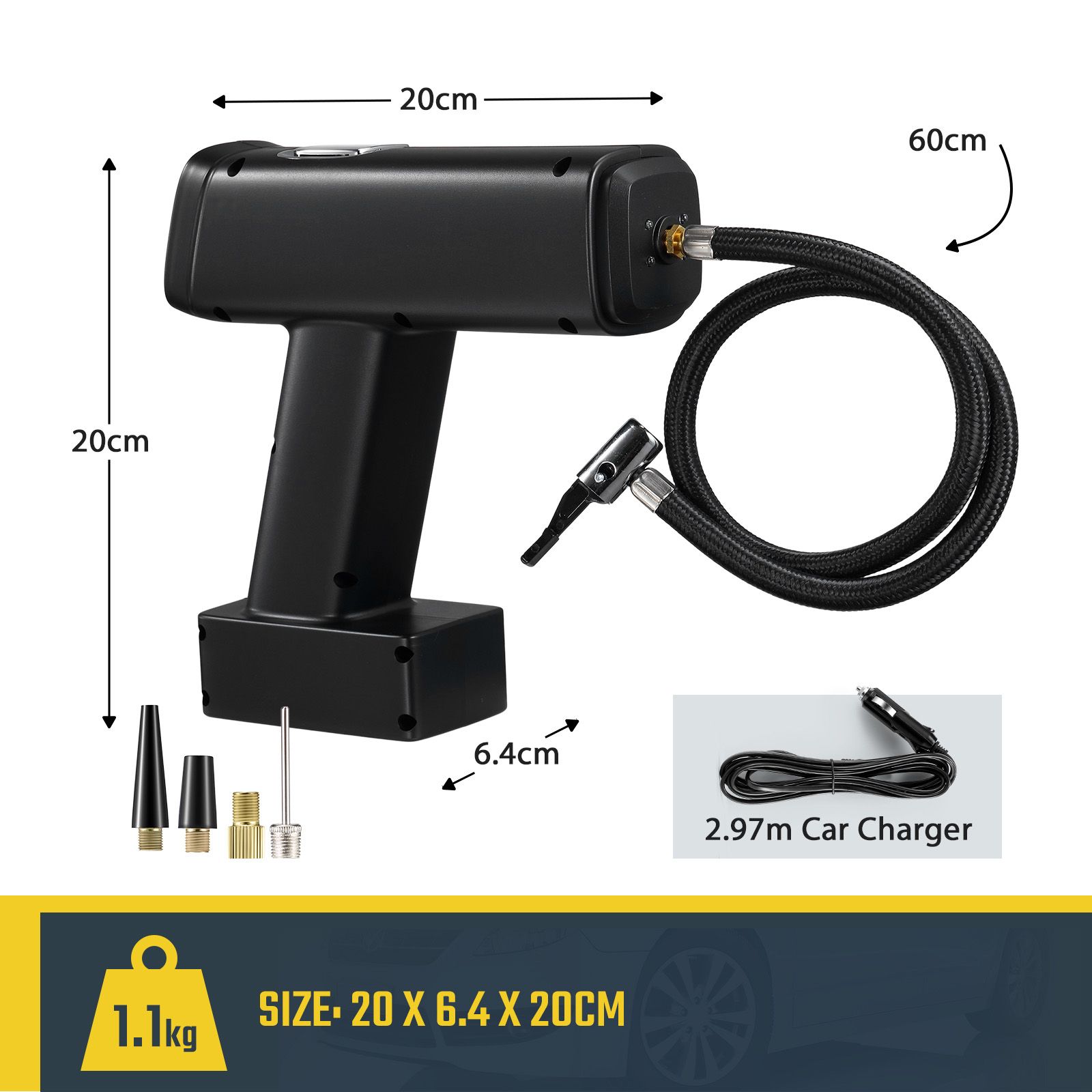 12 Volt Air Compressor Portable Bike Bicycle Mattress Pump Tyre ...