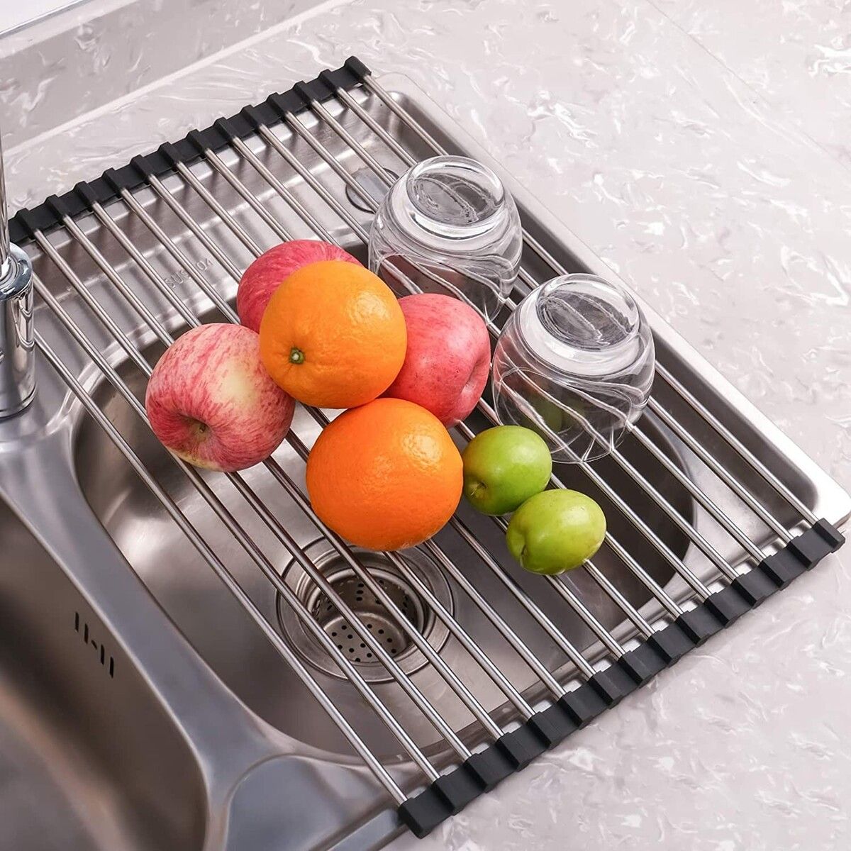 Roll Up Dish Drying Rack Over The Sink Drying Rack,Folding Dish Rack ...