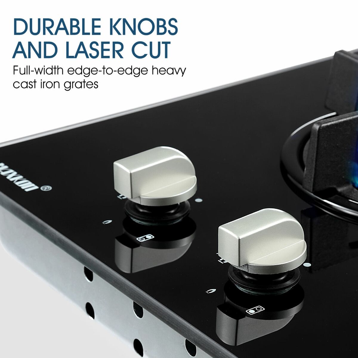 2 Burner Gas Cooktop Cooker Hob Stove Top Knobs 30cm NG LPG Ceramic ...