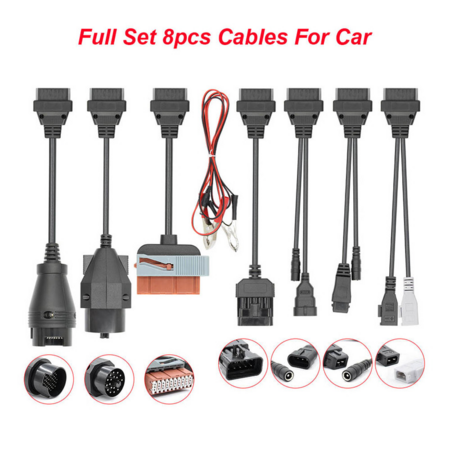 8pcs Car Cables Set with 30 20 38 3 2 Pin OBD II 2 Diagnostic Tools for ...