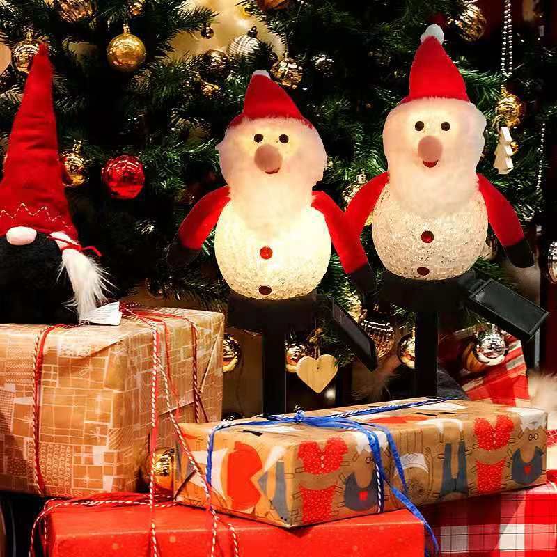 2022 Santa Claus Christmas Decoration Outdoor Yard Yard Solar Lawn Lamp ...