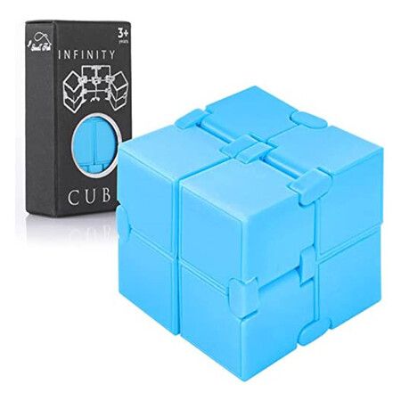 Blue Infinity Cube for Kids and Adults, Sensory Toy for Stress and ...