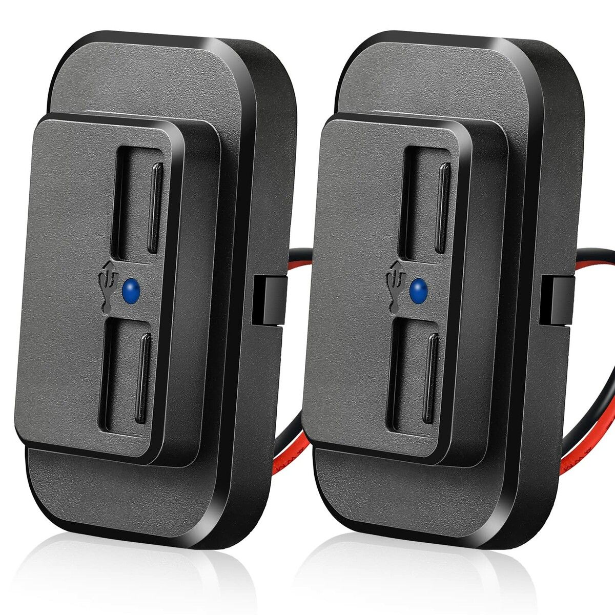 12V USB Outlet Panel Mount Multi Port Quick Charger Socket Dual USB Car ...
