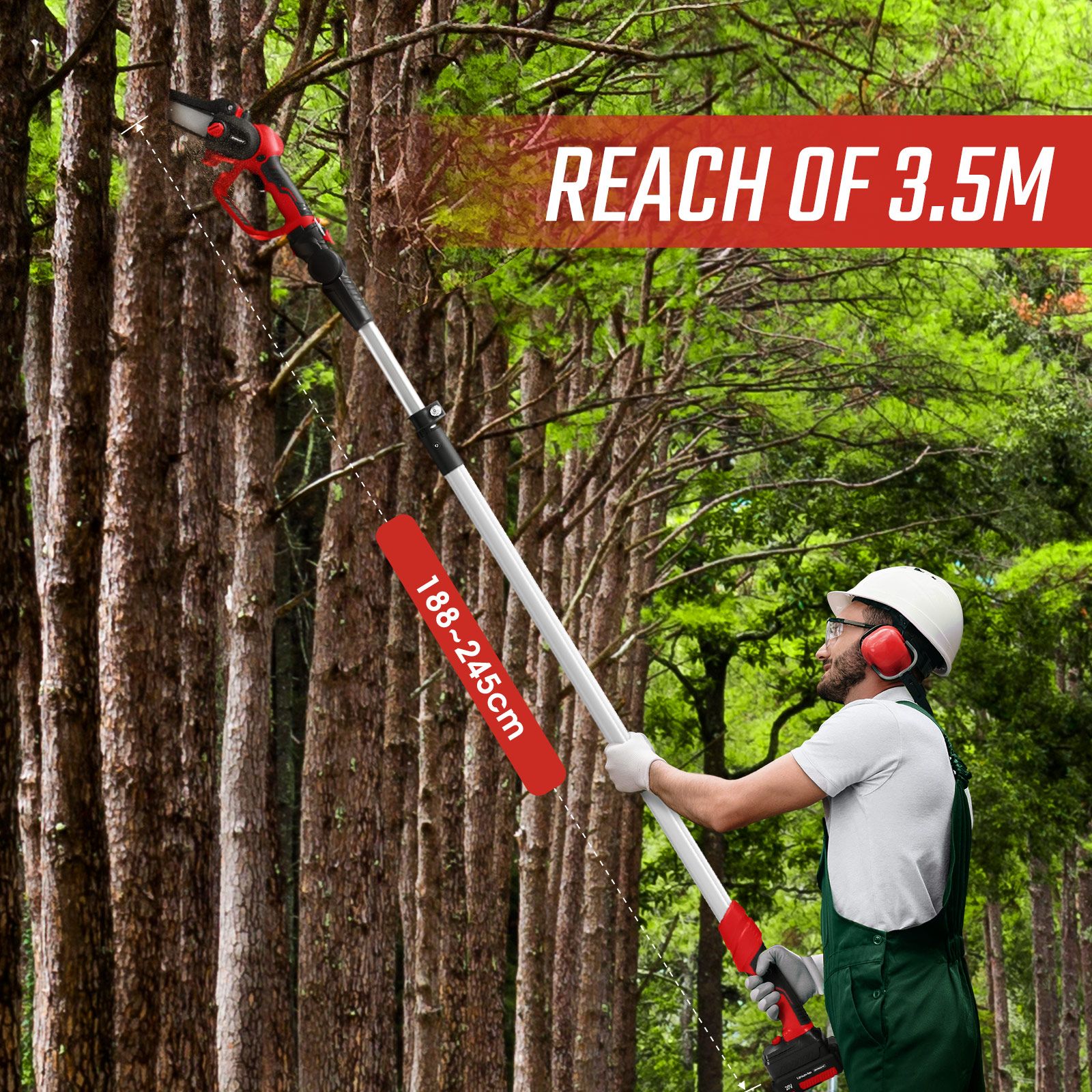 Wood Cutter Chainsaw Mini Pole Cordless Battery Electric Chain Saw ...