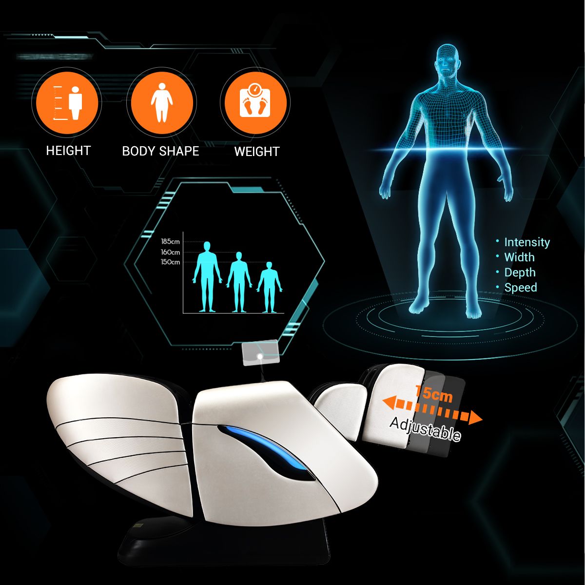 Massage Recliner Chair Therapy Zero Gravity Massager Shiatsu Massaging ...