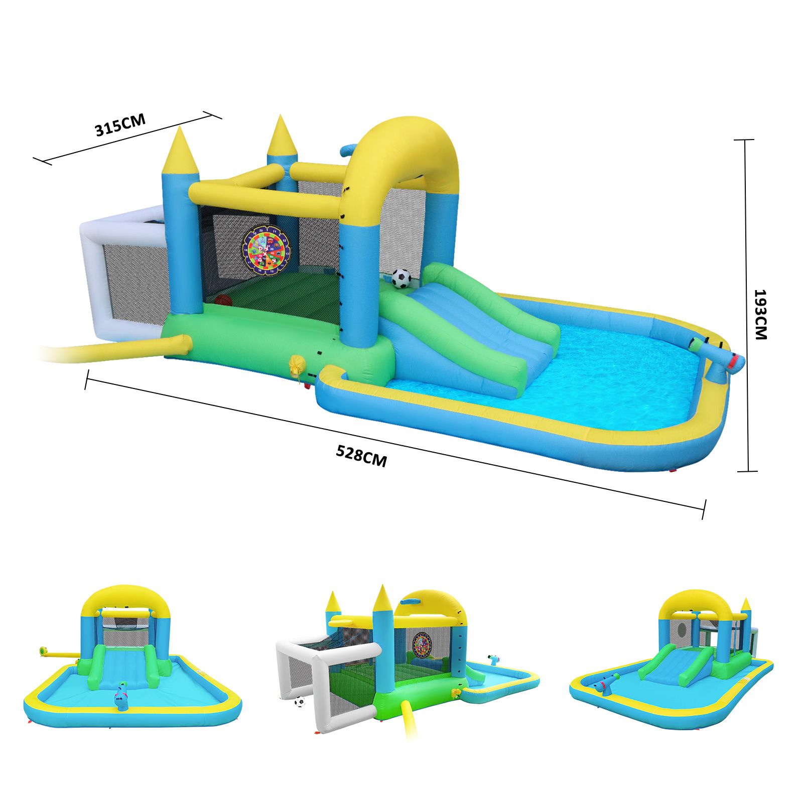 Inflatable Water Park World Jumping Castle Trampoline Toy Bouncer Slide ...
