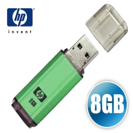 8GB HP Hewlett-Packard High-Speed USB Flash Memory Drive v120w