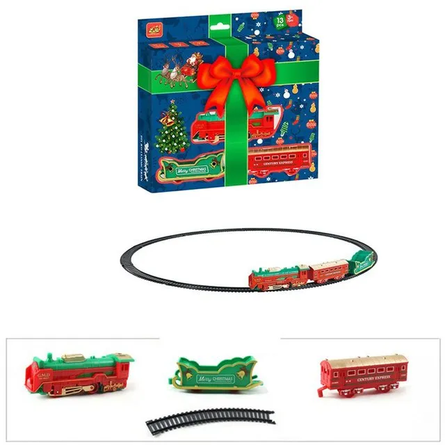 Christmas Electric Train Toy Railway Electric Rail Car Train Set Toys ...