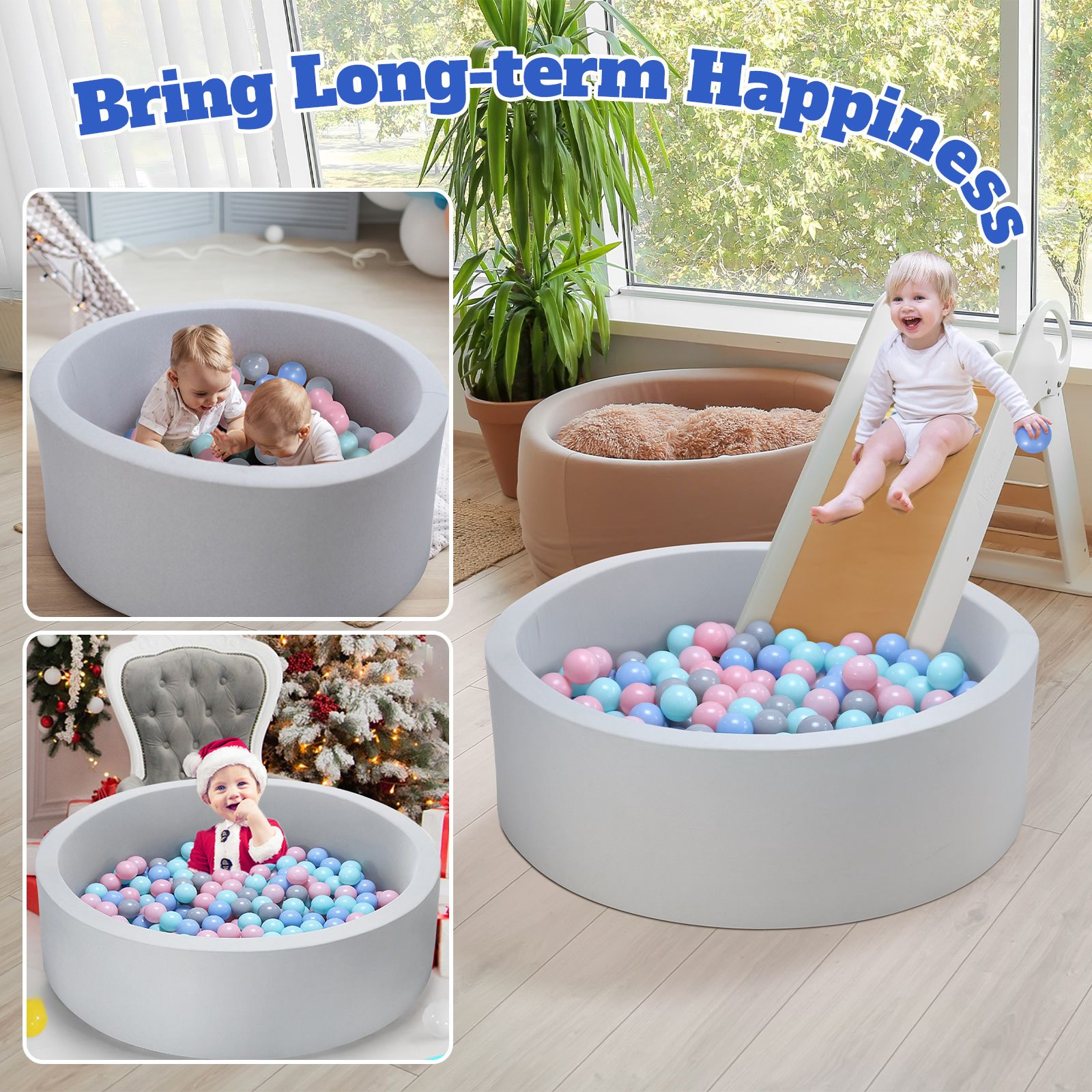 Foam Ball Pit Toy Pool Childrens Softplay Playpen Fence Play Area ...