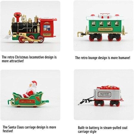 Electric Christmas Tree Train Set Around The Tree, Santa Claus Express ...