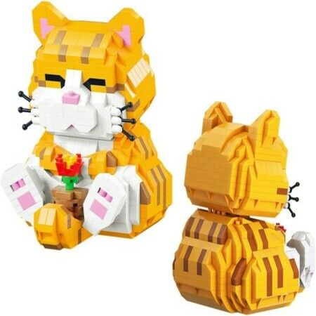834 Pieces Cute Animal Series Micro Mini Building Blocks Kit, Orange ...