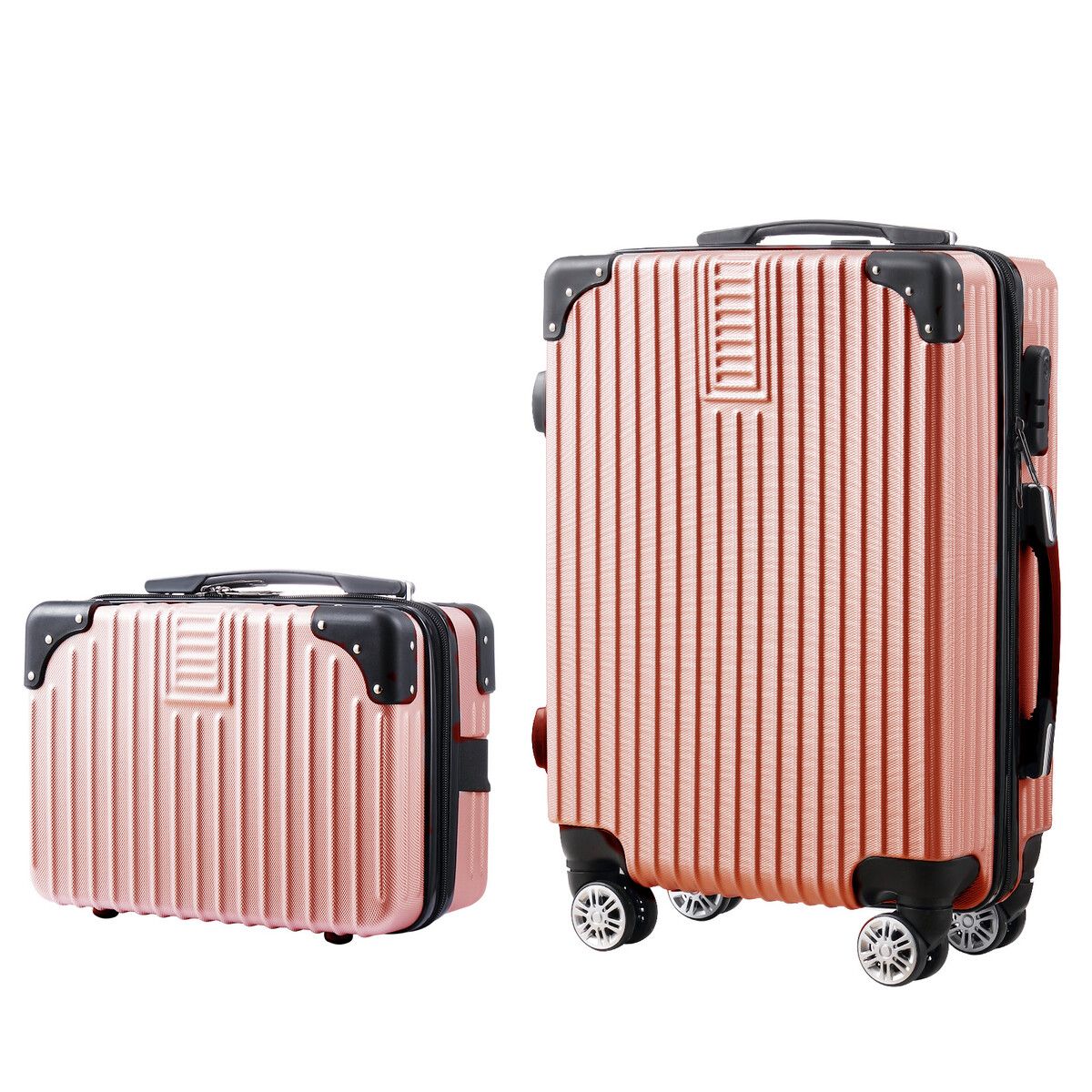 2 Piece Luggage Set Carry On Hard Shell Travel Suitcases Traveller ...