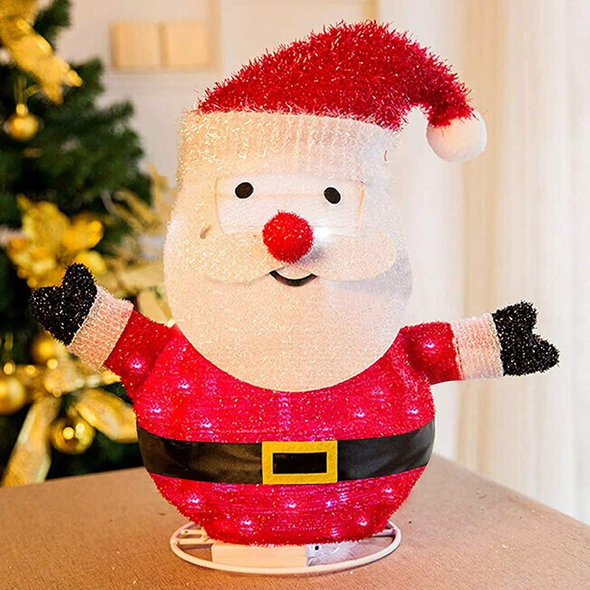 Christmas LED Lighted Santa Claus, Retractable and Collapsible for ...