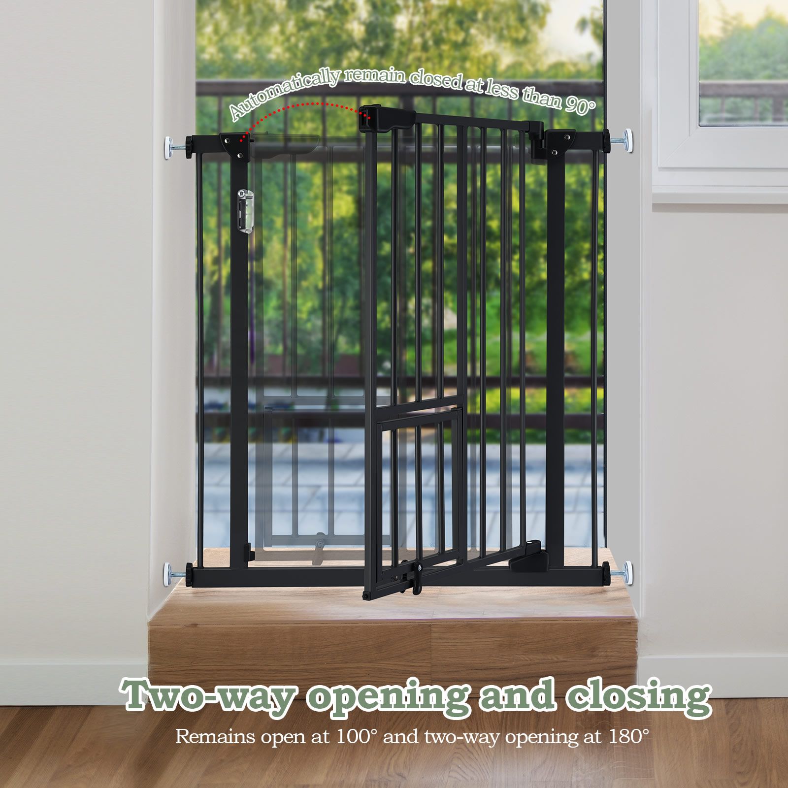 Safety Dog Gate Adjustable Pet Barrier Kids Security Guard Safe Fence ...
