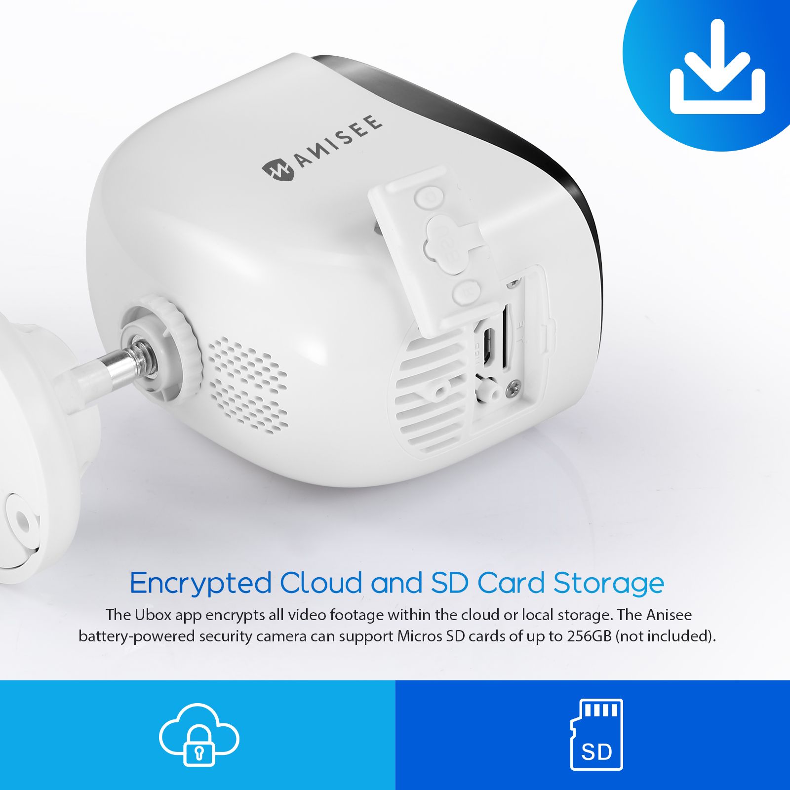 Wireless Security Camera Home CCTV WiFi Solar Panel House Indoor ...