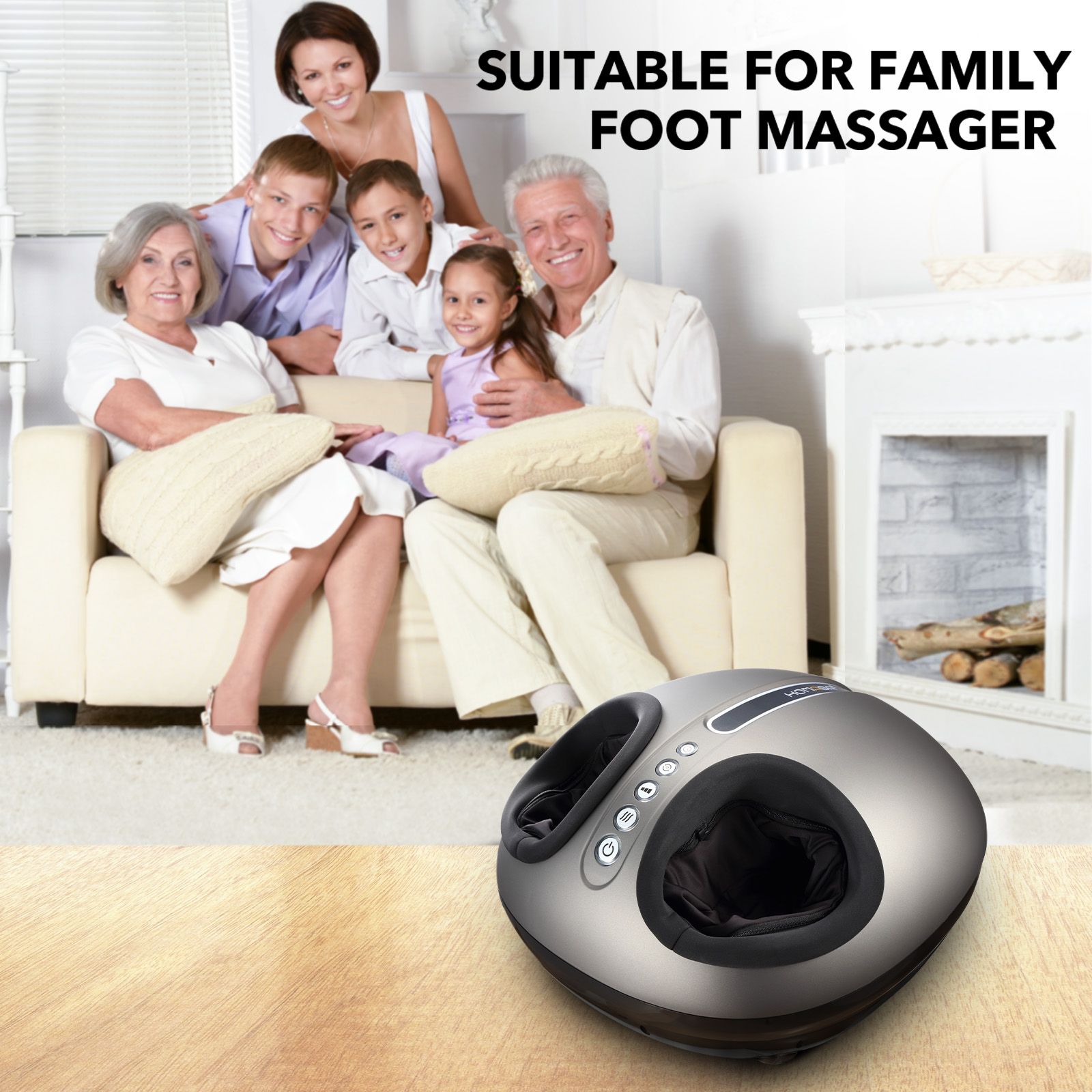 HOMASA Foot Massager Machine Spa Reflexology with Heat Shiatsu Deep ...