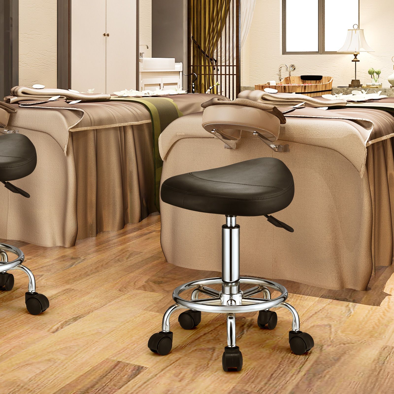 Salon Barber Chair Beauty Hairdressing Clinic Stool Height Adjustable ...